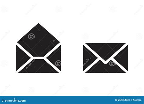 Mail Icon Vector Sign Letter Envelope Symbol Stock Vector