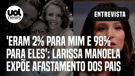 Larissa Manoela diz que se afastou dos pais após briga por dinheiro e