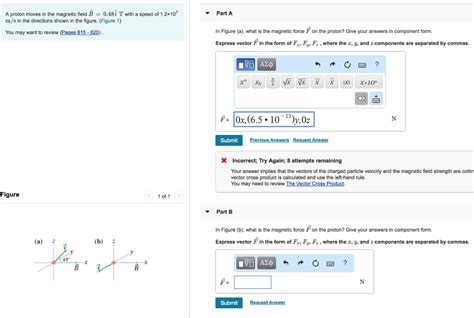 Solved Part A A Proton Moves In The Magnetic Field B 0 481 T Chegg