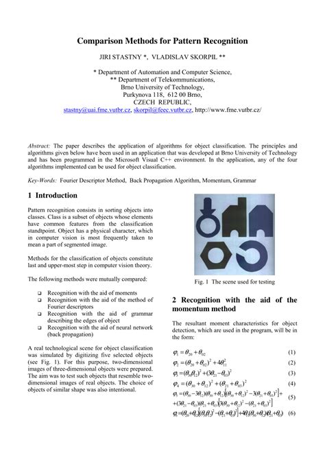 pdf comparison methods for pattern recognition