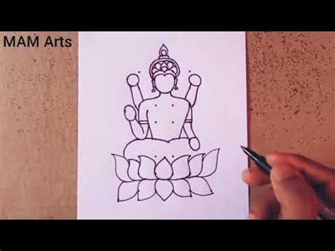 Easy Maa Lakshmi Drawing From Dots How To Draw A Goddess Lakshmi