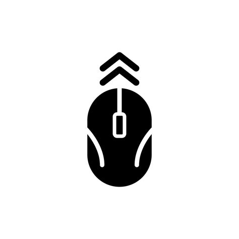 Mouse PC Scroll Up Silhouette Icon Computer Mouse Move Arrow Top Swipe
