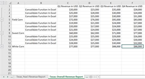Consolidate Function In Excel Formula Examples How To Use