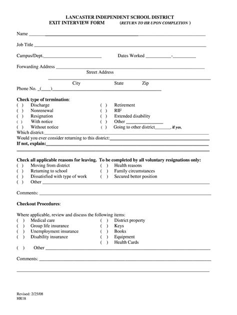 printable exit interview template 2008 2024 form fill out and sign printable pdf template