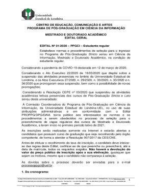 Fillable Online PPGCI Programa De Ps Graduao Em Cincia Da UFPE