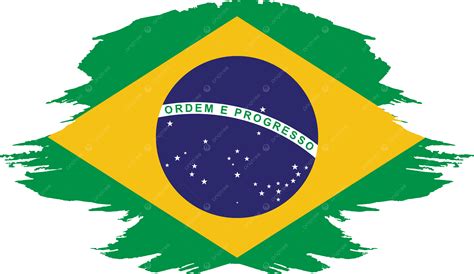 Bandeira Nacional Do Brasil Estilizada Fundo Transparente PNG