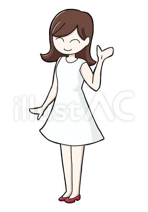 白い服の女性イラスト No 1453792無料イラストフリー素材ならイラストAC