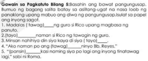 Basahin Ang Bawat Pangungusap Bumuo Ng Bagong Salita Batay Sa Salitang