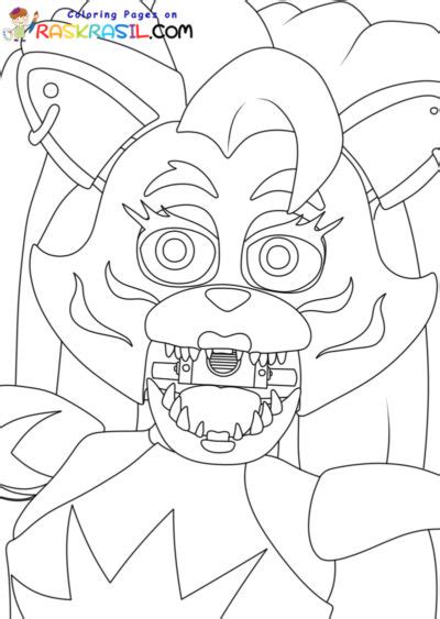 Roxanne Wolf FNAF Coloring Pages Raskrasil