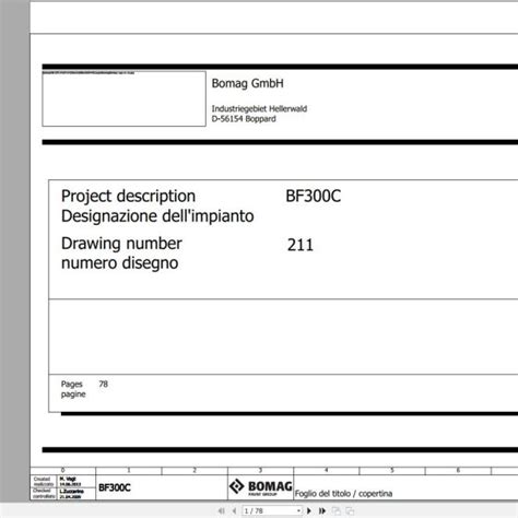 Bomag BF300C Wiring Diagram Function 385 2015 EN IT
