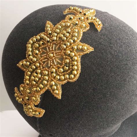 Victory Sequin Bead Applique Shine Trim