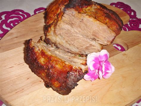 Miodowo musztardowa karkówka pieczona przepis PrzyslijPrzepis pl