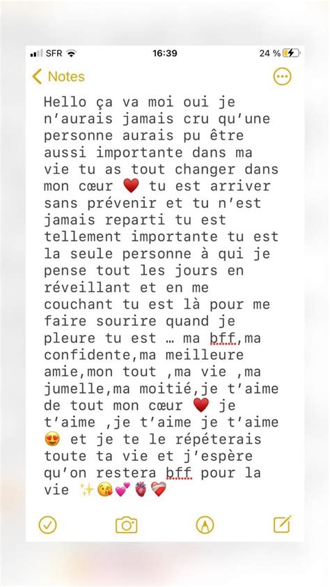 Envoie ça à ta meilleure amie en 2022 Meilleure amie Texte