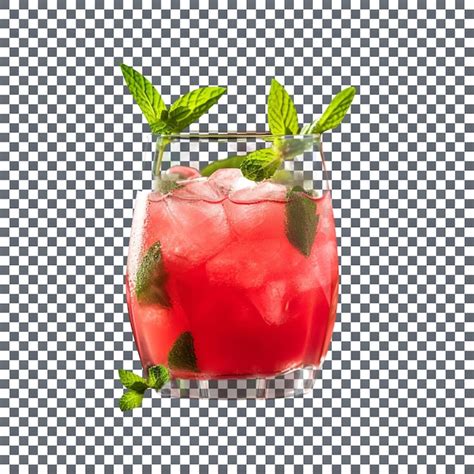 Premium Psd Refreshing Watermelon Juice Glass Isolated On Transparent