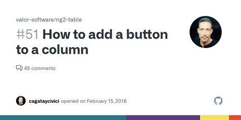 how to add a button to a column · issue 51 · valor software ng2 table · github
