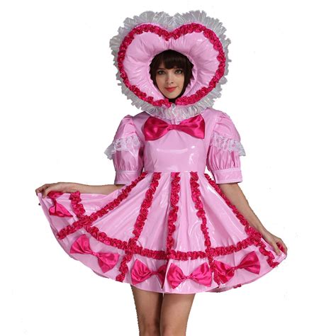 Buy Gocebaby Women Adult Baby Sissy Lockable Maid PVC Pink Dress