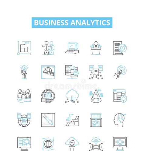Business Analytics Vector Line Icons Set Business Analytics Data