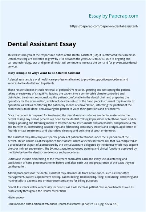 Essay About Dentist Career Essay On The Career Of A Dentist 2022 10 31
