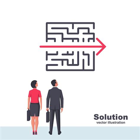 Concept De Problème Et De Solution Les Hommes D affaires Debout Près Du