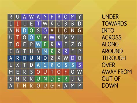 Preposition Wordsearch