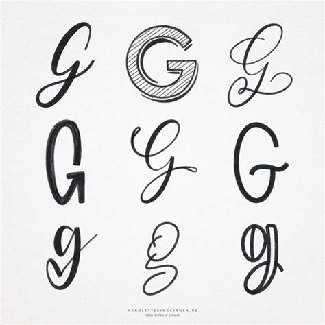 Handlettering G Beispiele Zum Nachmachen