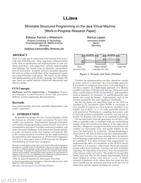pdf lljava minimalist structured programming on the java virtual machine