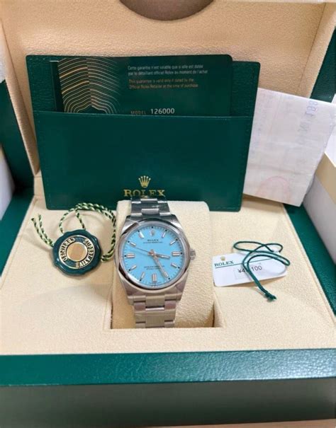 Rolex Oyster Perpetual Tiffany Blue Mm Luxury Watches On