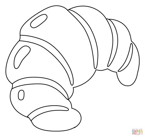 Coloriage Émoji croissant Coloriages à imprimer gratuits