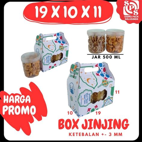 Jual Box Kuker Jar 19x10x11 Toples Jar 500ml Isi 2 Jinjing Gable Box
