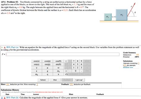 Solved Problem Two Blocks Connected By A String Are Chegg