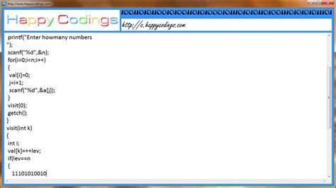 write a program to find permutation c code example youtube