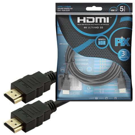 Cabo Hdmi Gold K D Ultrahd Hdr Pinos Chip Metros
