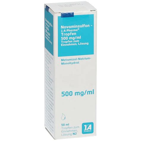 Novaminsulfon 1A Pharm 50 Ml Mit Dem E Rezept Kaufen Shop Apotheke