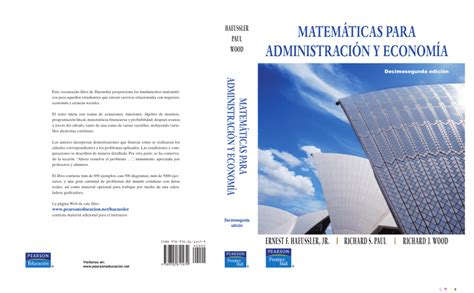 Matematicas Para Administracion Y Economia Haeusseler 12 Ed
