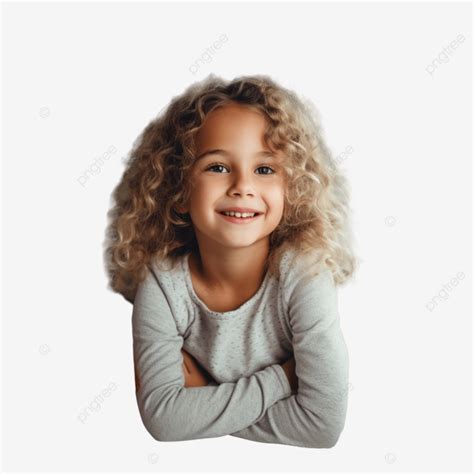 Menina Sorridente Está Sentada Na Cozinha Perto Da árvore De Natal