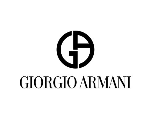 Giorgio Armani Logo Brand Clothes Black Design Fashion Symbol Vector