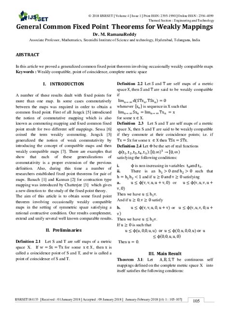 pdf general common fixed point theorems for weakly mappings international journal of