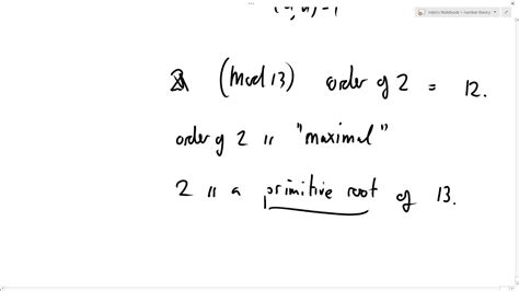 number theory 42 definition of primitive root youtube