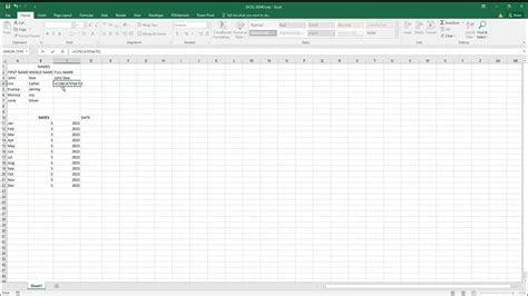 joining cells in excel with concatenate function youtube