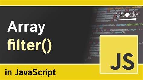 Javascript Tutorial Array Filter YouTube