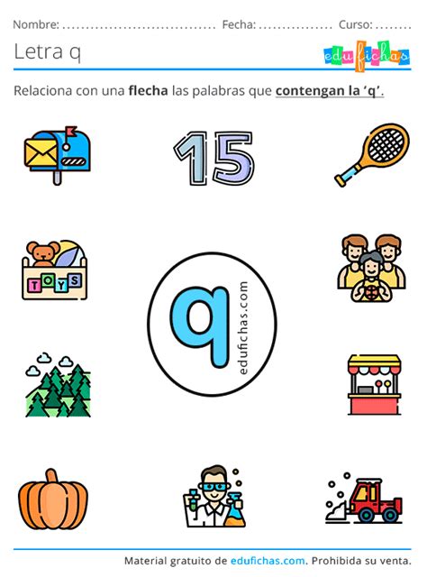 Letra Q S Labas Y Palabras Con Q Consonantes Para Imprimir Pdf