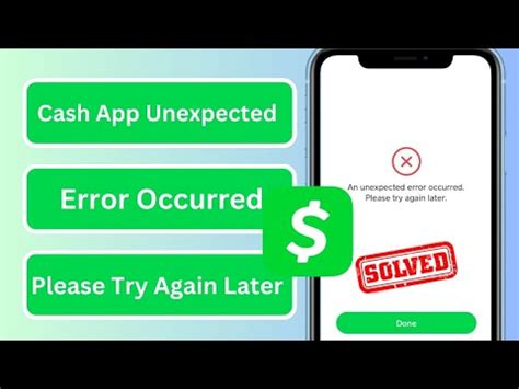 An Unexpected Error Occurred Please Try Again Later Cash App How To