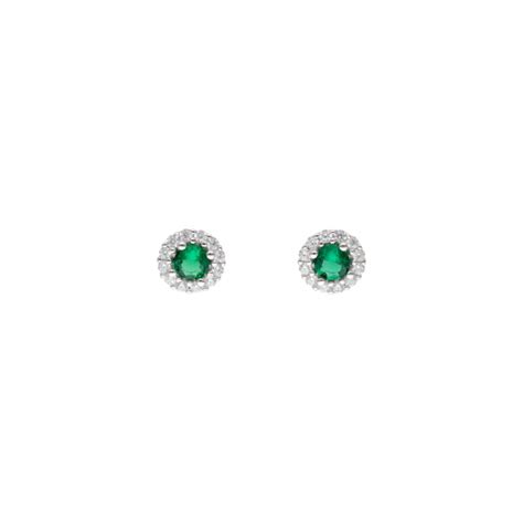 Boucles d oreilles AÉLYS en Argent 925 1000 Blanc et Oxyde de Zirconium
