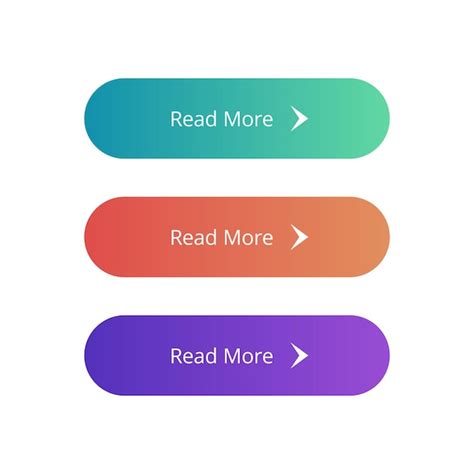 En savoir plus ensemble de boutons colorés Vecteur Premium