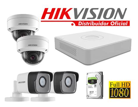 Kit 4 Cámaras Seguridad IP 2 Megapixeles con Audio ColorVu y POE