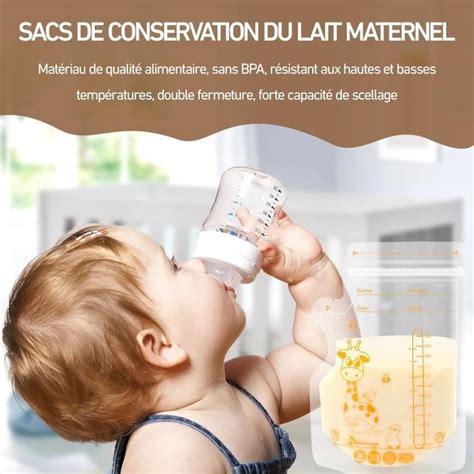 45 Pièces Sachet De Conservation Lait Maternel 250 Ml Sac Congelation