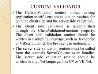 Asp Net Validation PPT