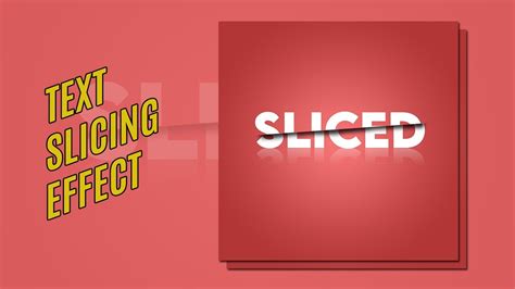 How To Create Sliced Text In Photoshop Text Slicing Effect