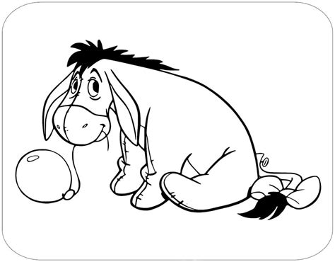 Bebe Eeyore Para Colorear