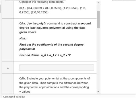 solved consider the following data points